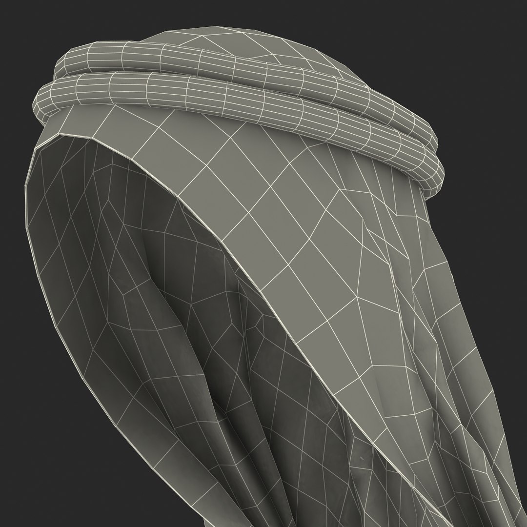 3d traditional arabic hat model