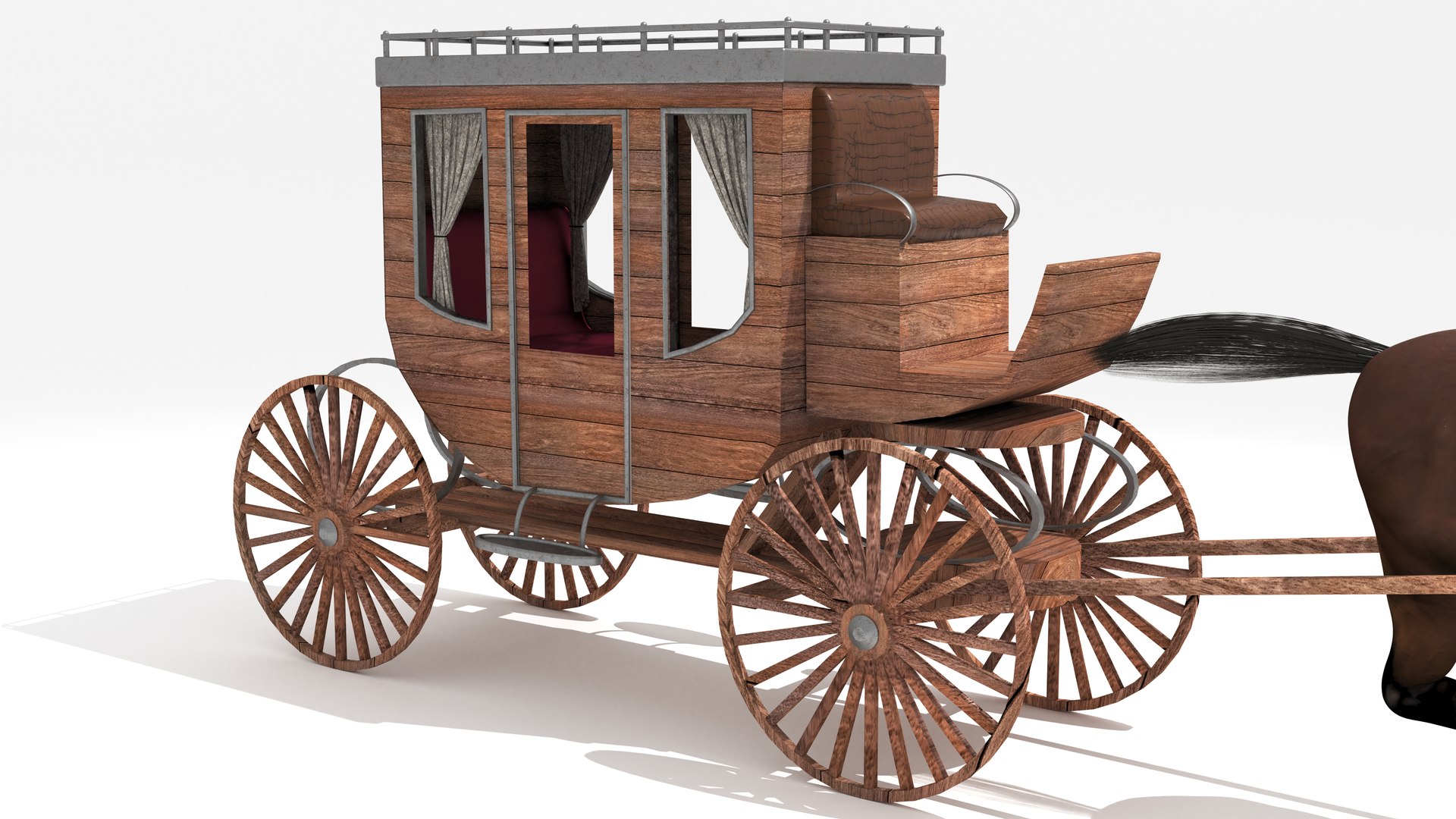 Western Wagon 8K Model - TurboSquid 2340520