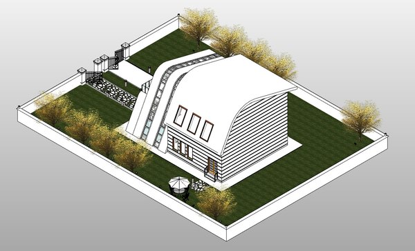 Amorphous villa exterior revit 3D - TurboSquid 1383085