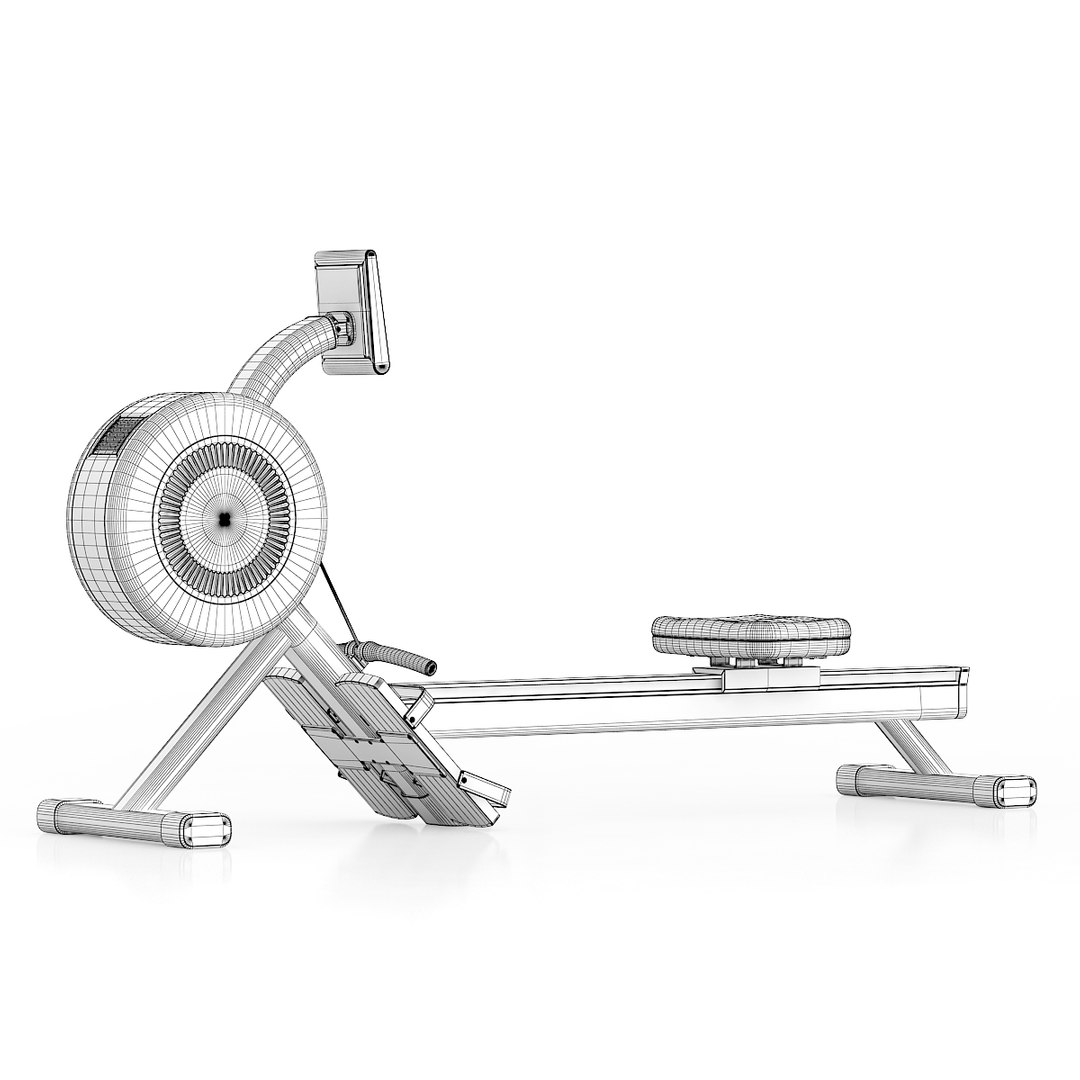 Black Rowing Machine C4d