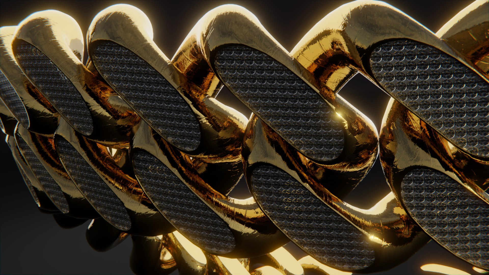 Large Gold Diamond Link Chain 3D Model - TurboSquid 1833251