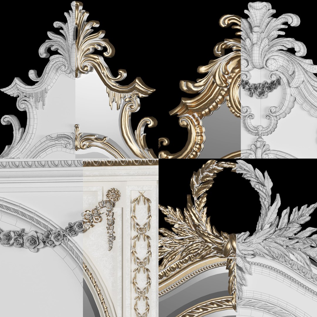 Classical Mirrors Model - TurboSquid 1919850
