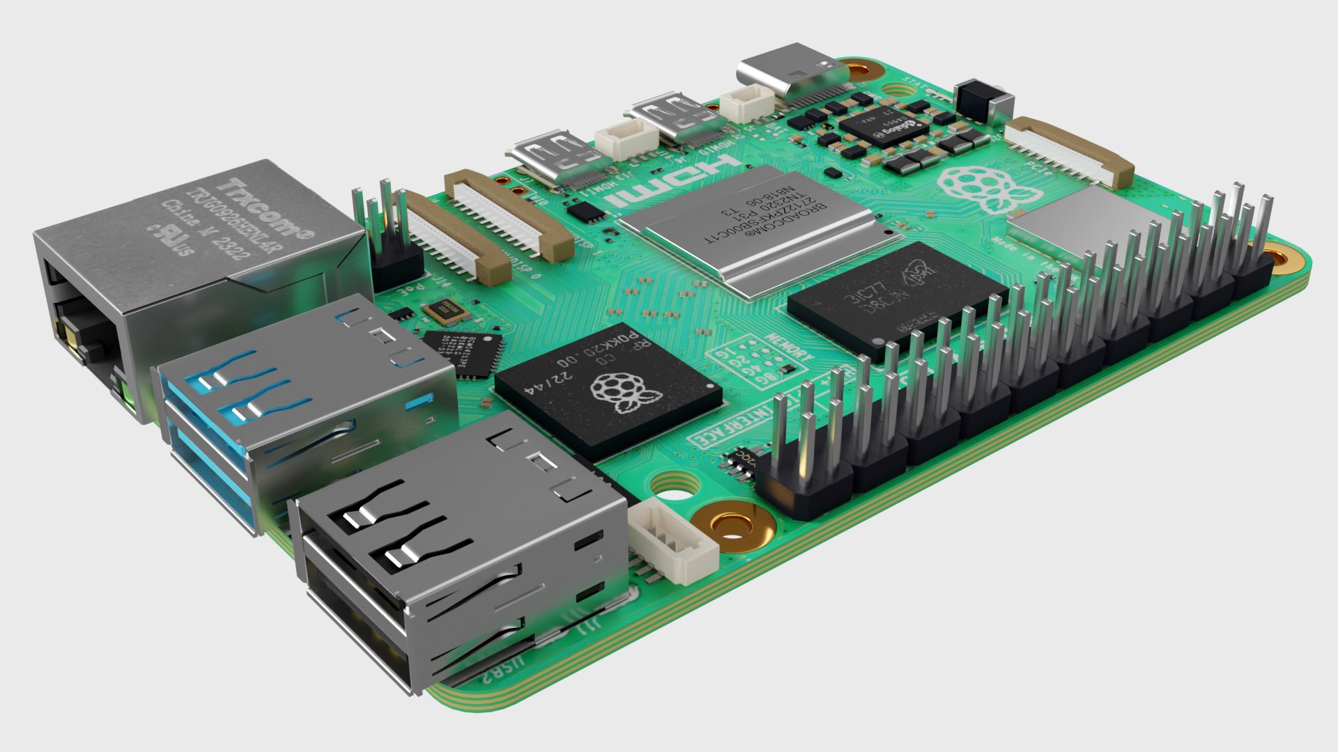 3D Raspberry Pi 5 Model - TurboSquid 2138460