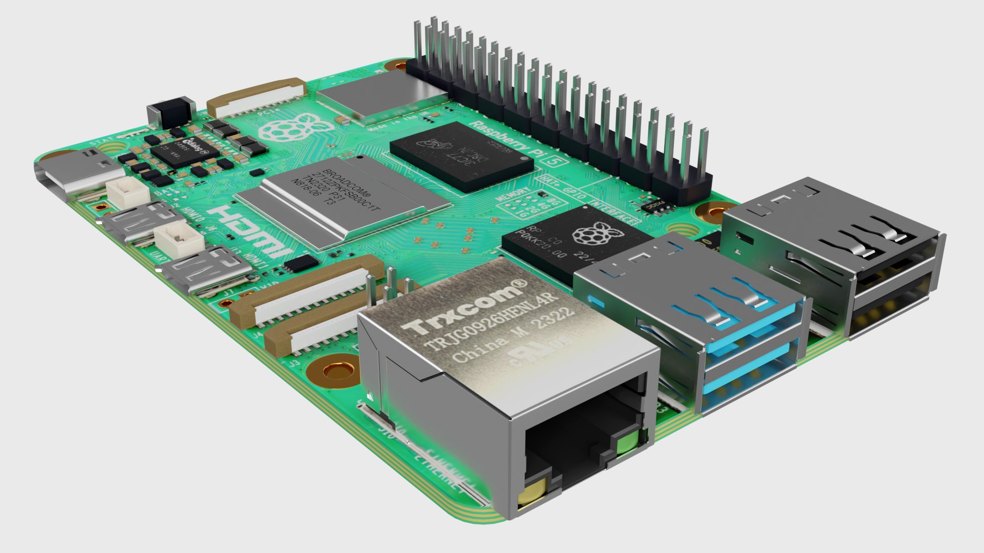 3D Raspberry Pi 5 Model - TurboSquid 2138460