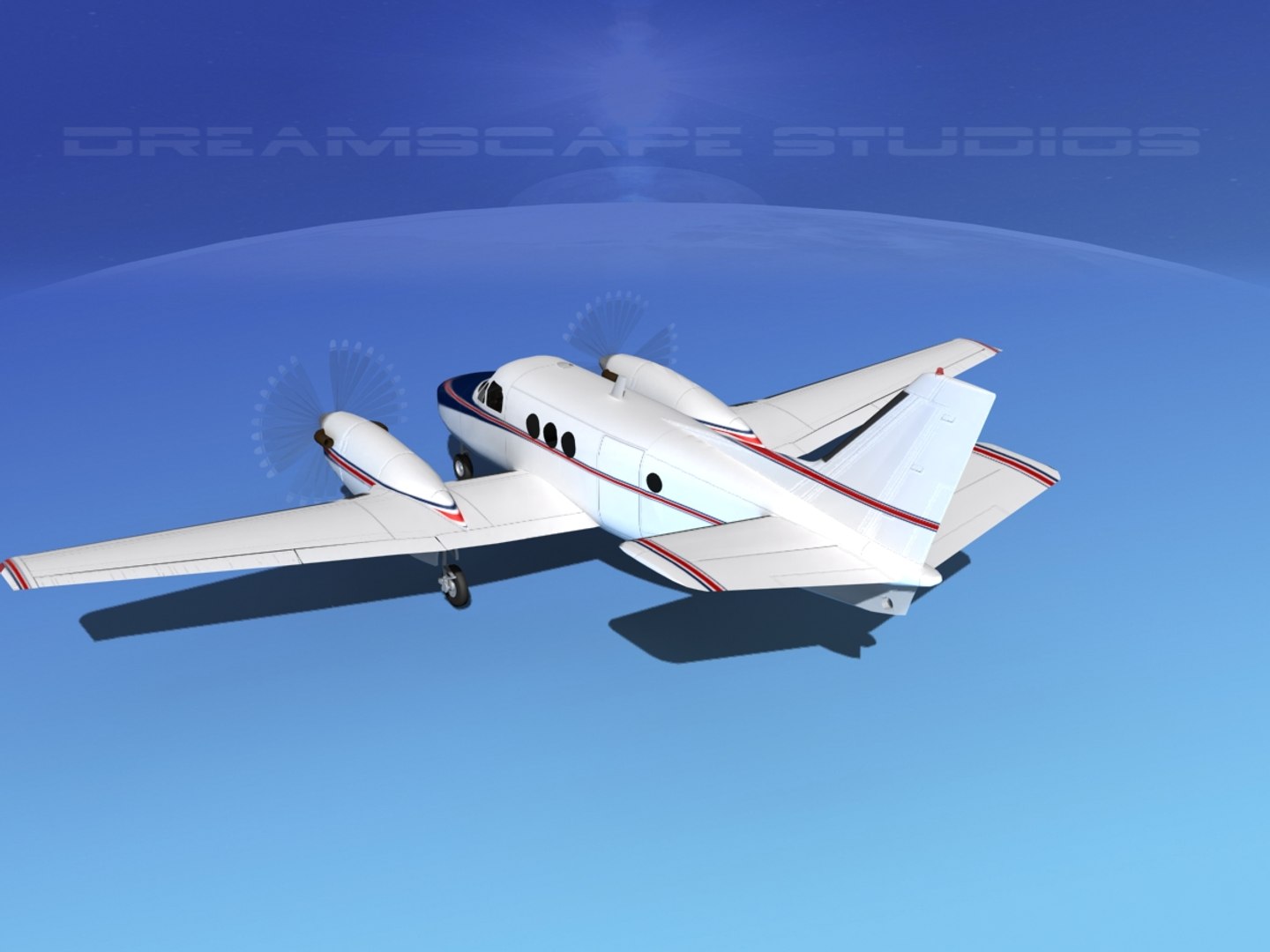 3d Model Of Propellers Beechcraft C100 King Air