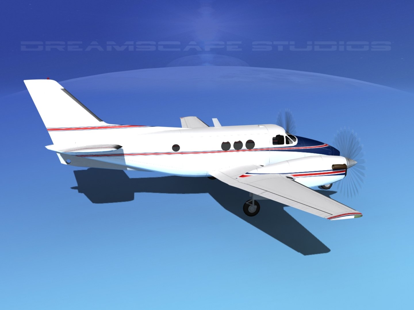 3d Model Of Propellers Beechcraft C100 King Air