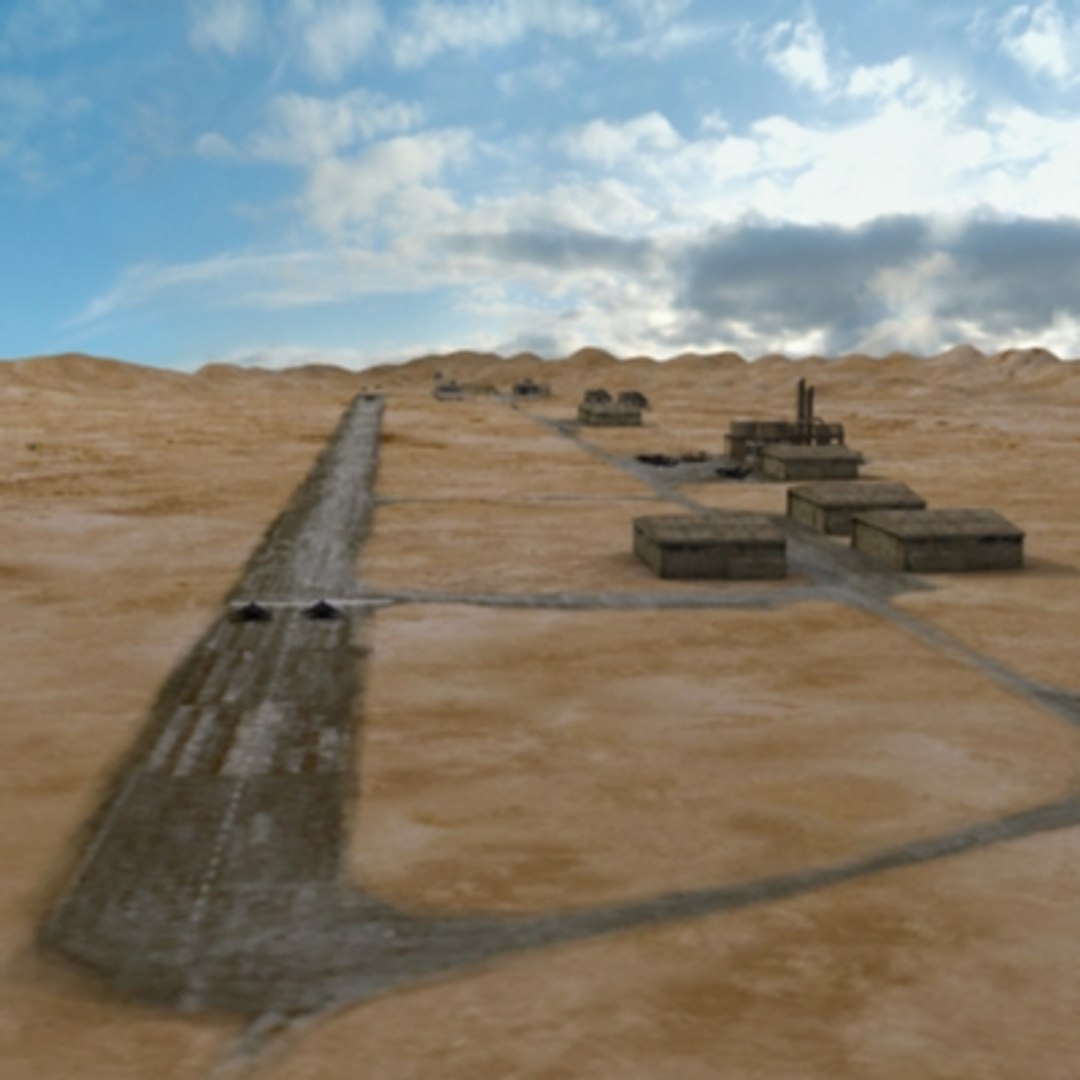 3ds Max Airfield Desert Air