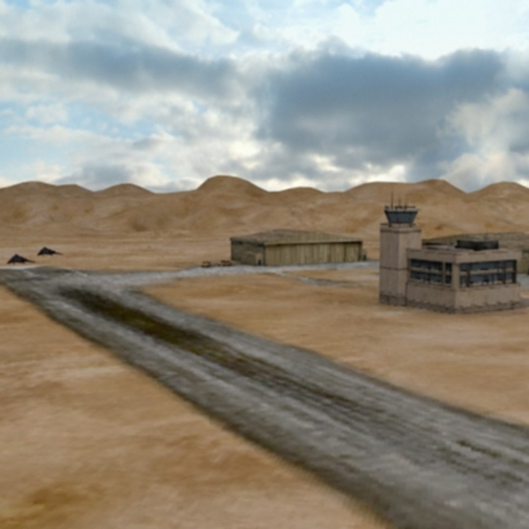 3ds Max Airfield Desert Air
