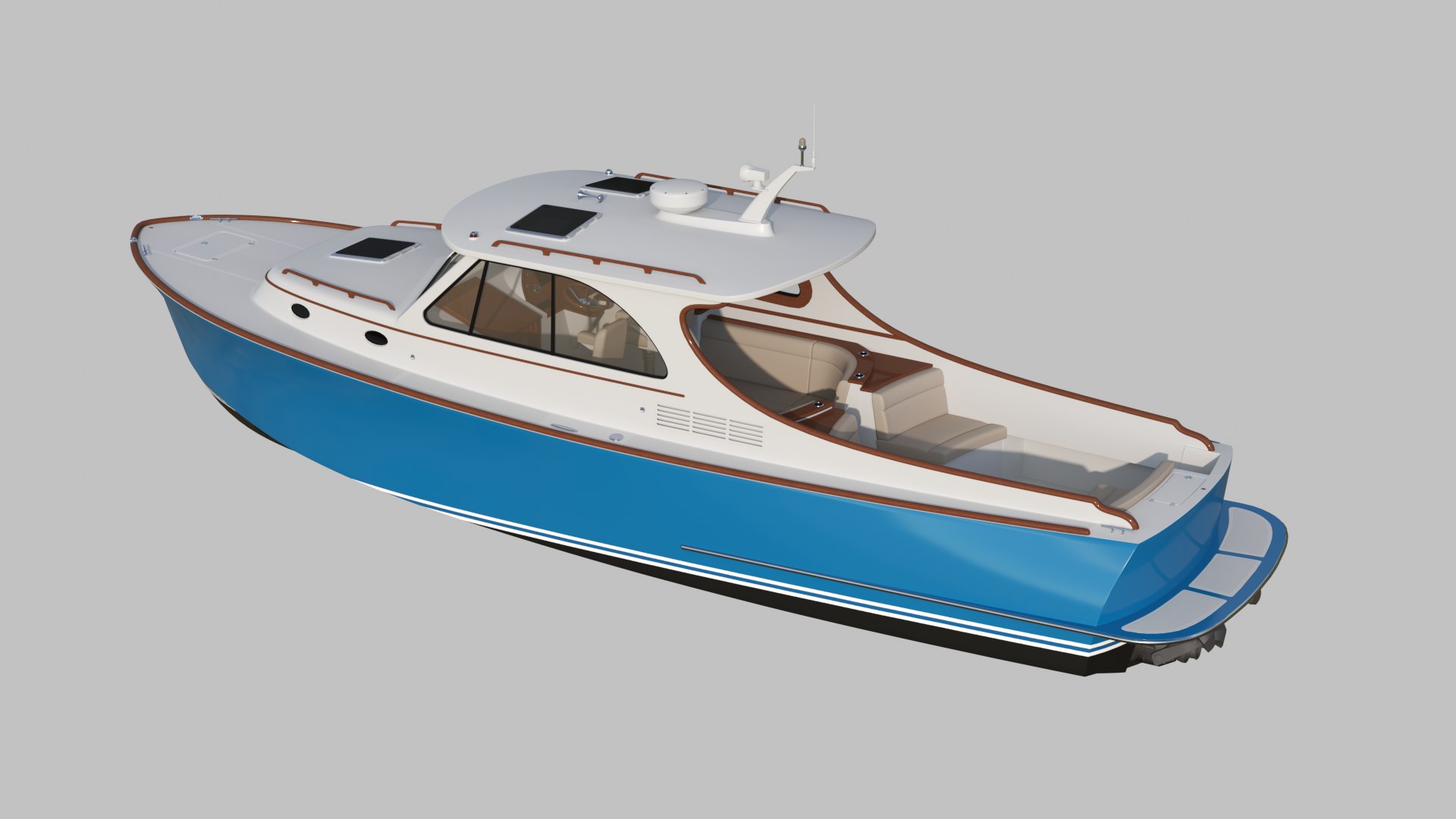 Picnic Boat PBR 3D Model - TurboSquid 2048997