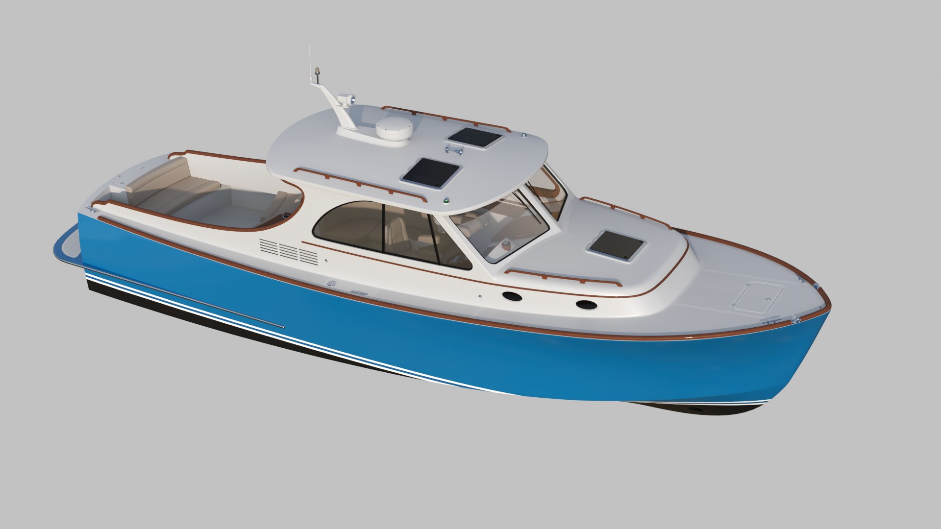 Picnic Boat PBR 3D Model - TurboSquid 2048997