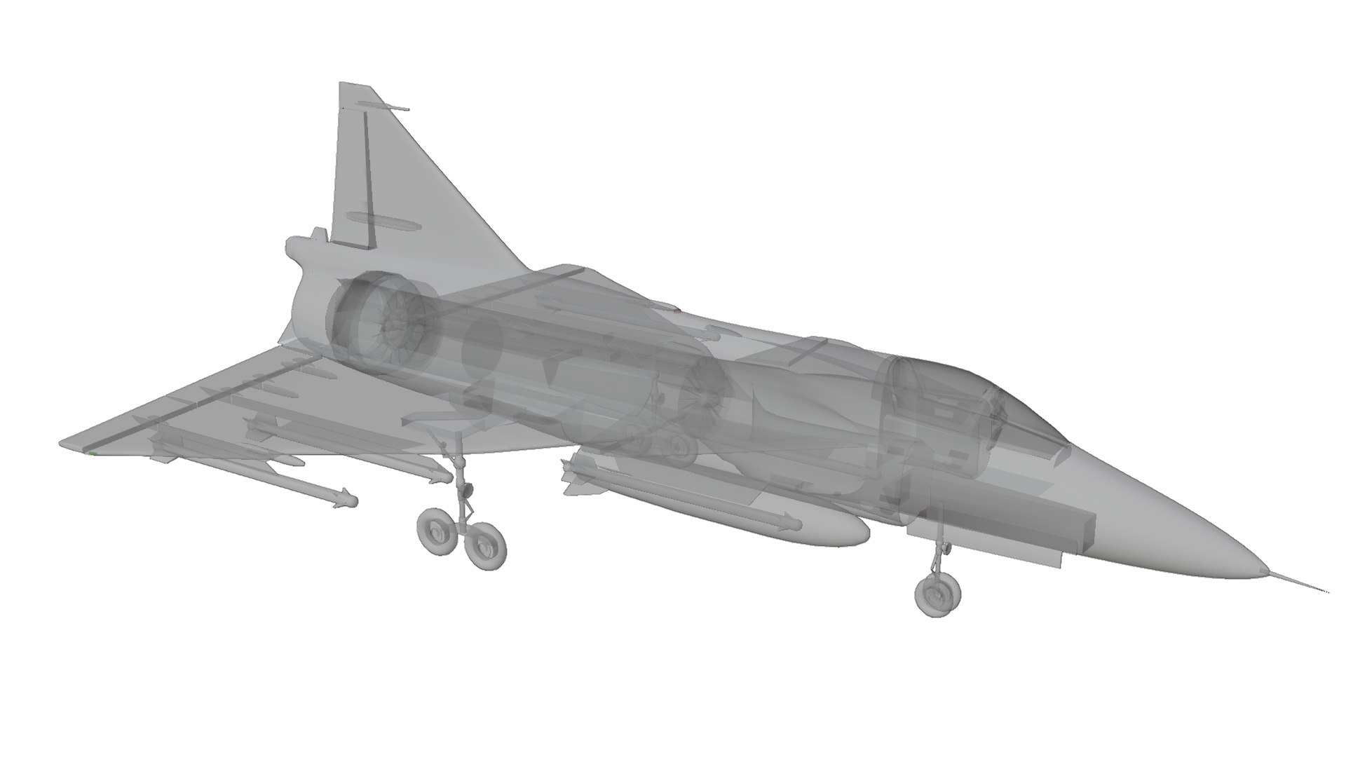 3D SAAB JAS-37 Viggen - TurboSquid 2326163