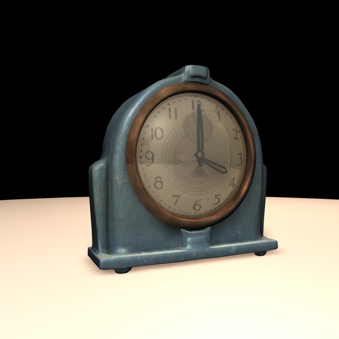 3d Art Deco Clock Model