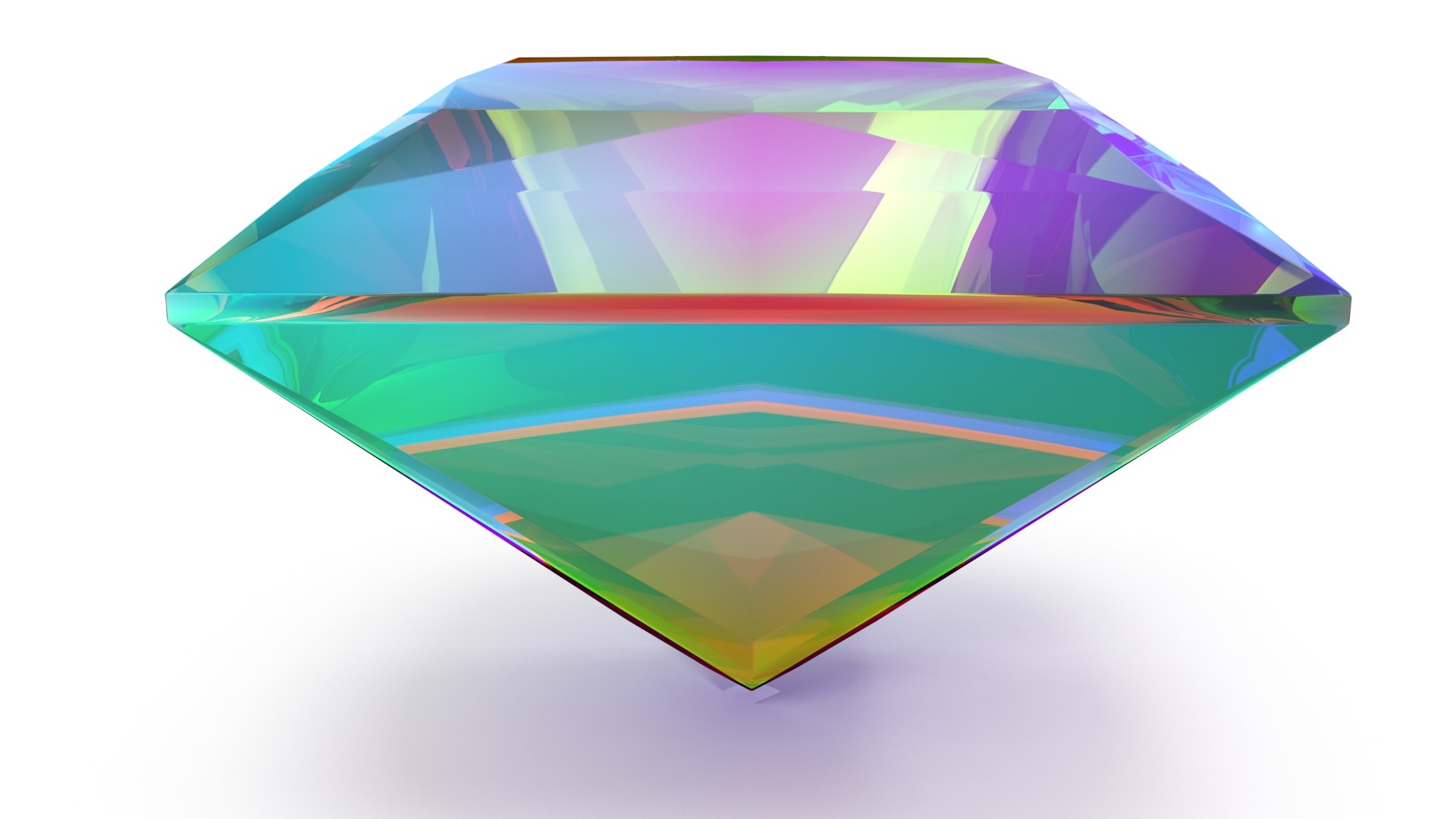 Princess Cut Mystic Topaz 3D Model - TurboSquid 1858996