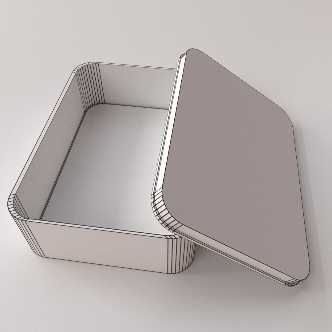 3D Rectangle Tin Can Model - TurboSquid 1846319
