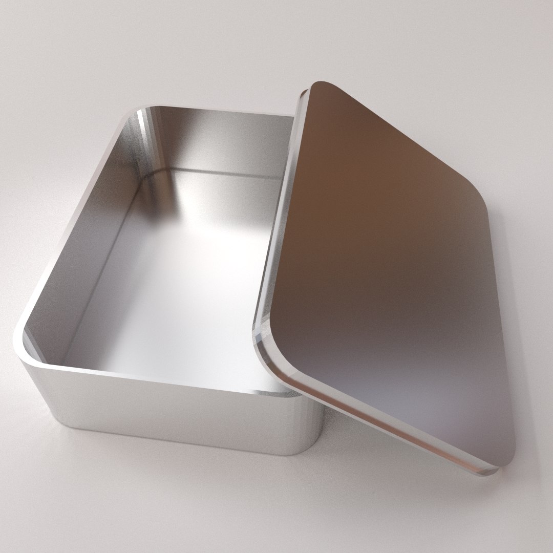 3D Rectangle Tin Can Model - TurboSquid 1846319