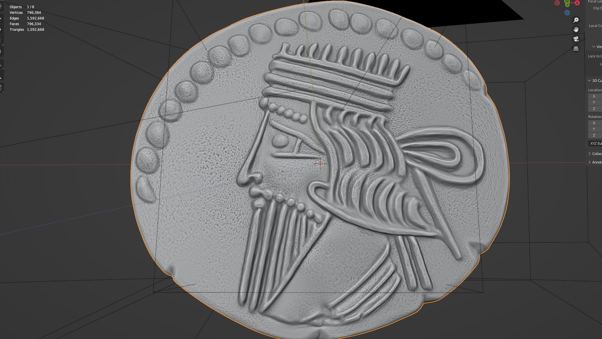 3D Model Parthian Kingdom Arsaces XLI Coin - TurboSquid 2153156