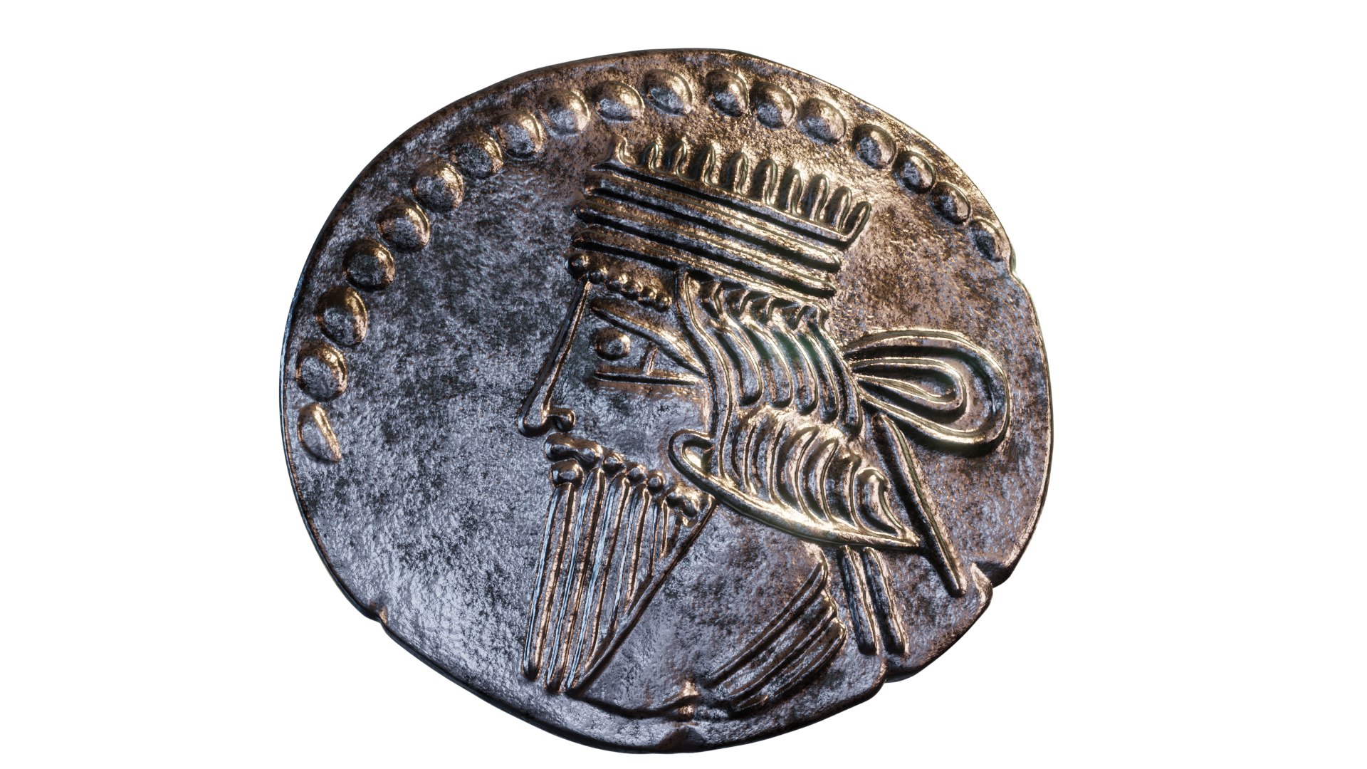 3D Model Parthian Kingdom Arsaces XLI Coin - TurboSquid 2153156