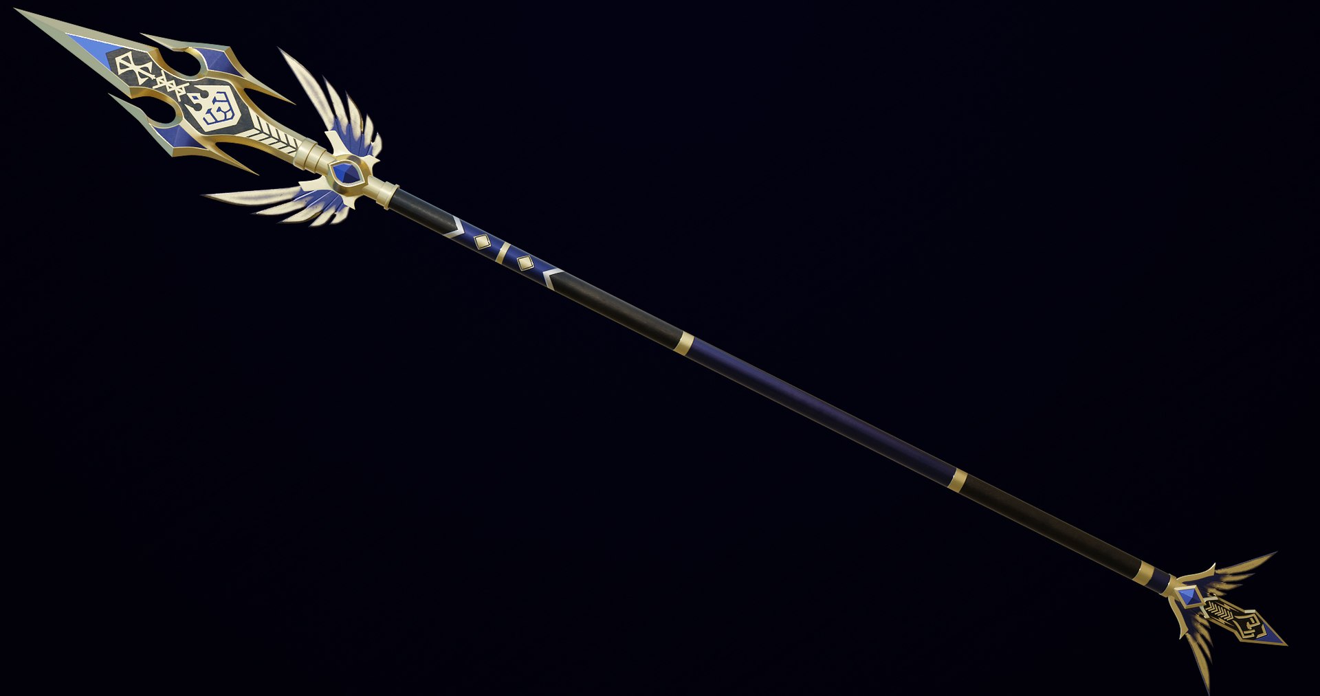 6 Fantasy Trident Collection All PBR Unity UE Textures 3D Model ...