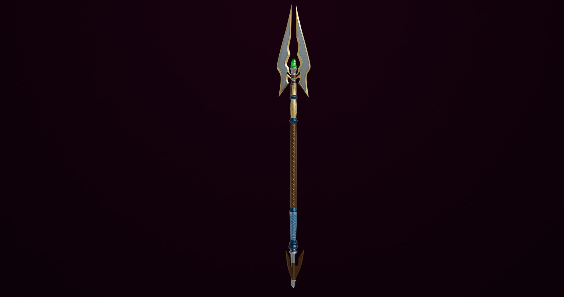 6 Fantasy Trident Collection All PBR Unity UE Textures 3D Model ...