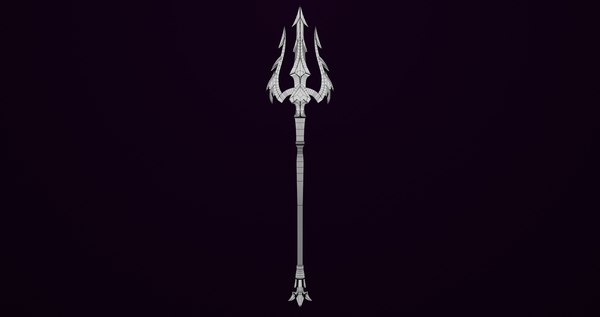 modelo 3d 6 Colección Fantasy Trident Todas las texturas PBR Unity UE ...