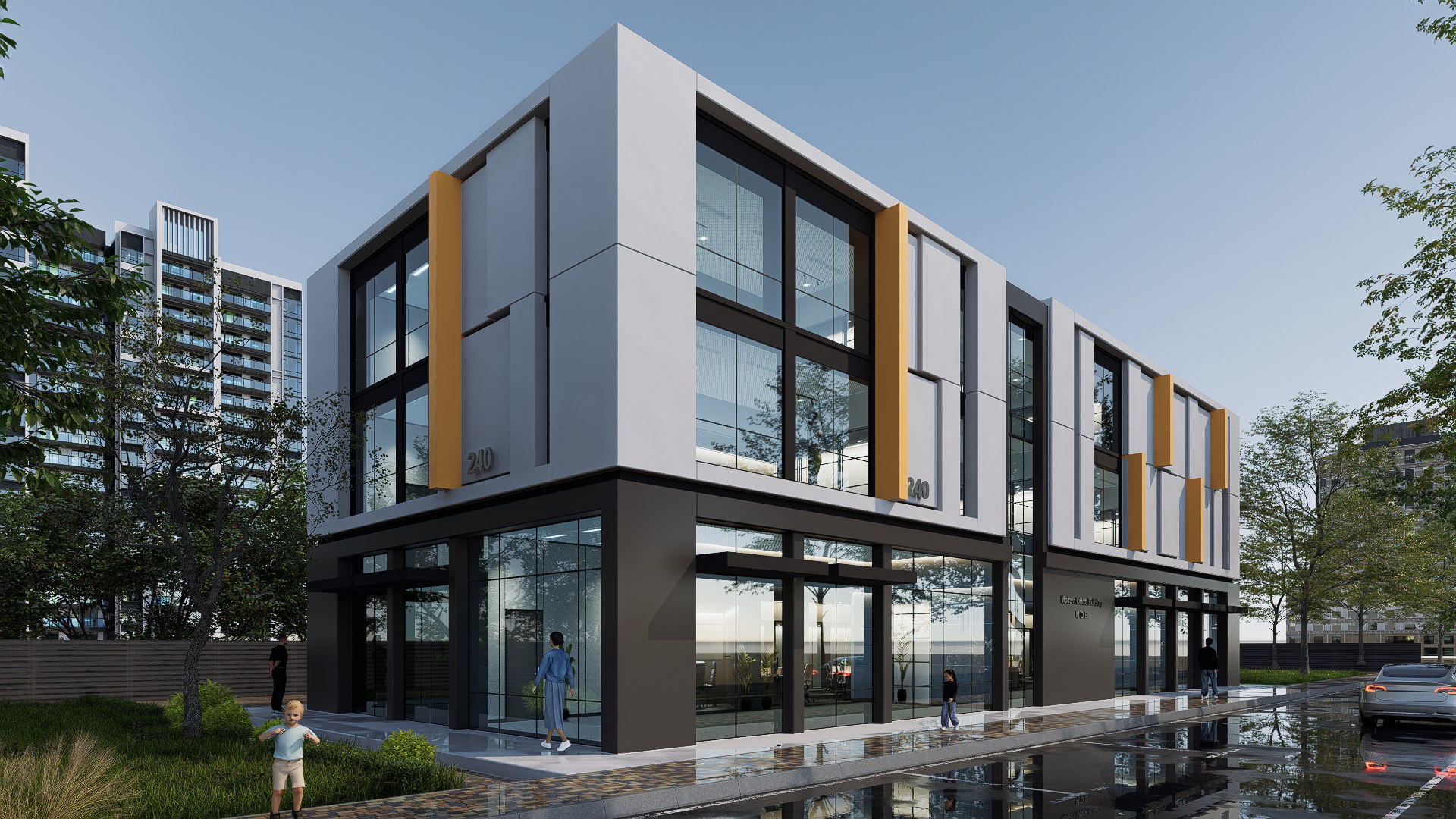 3D Commercial Building Model - TurboSquid 2312740