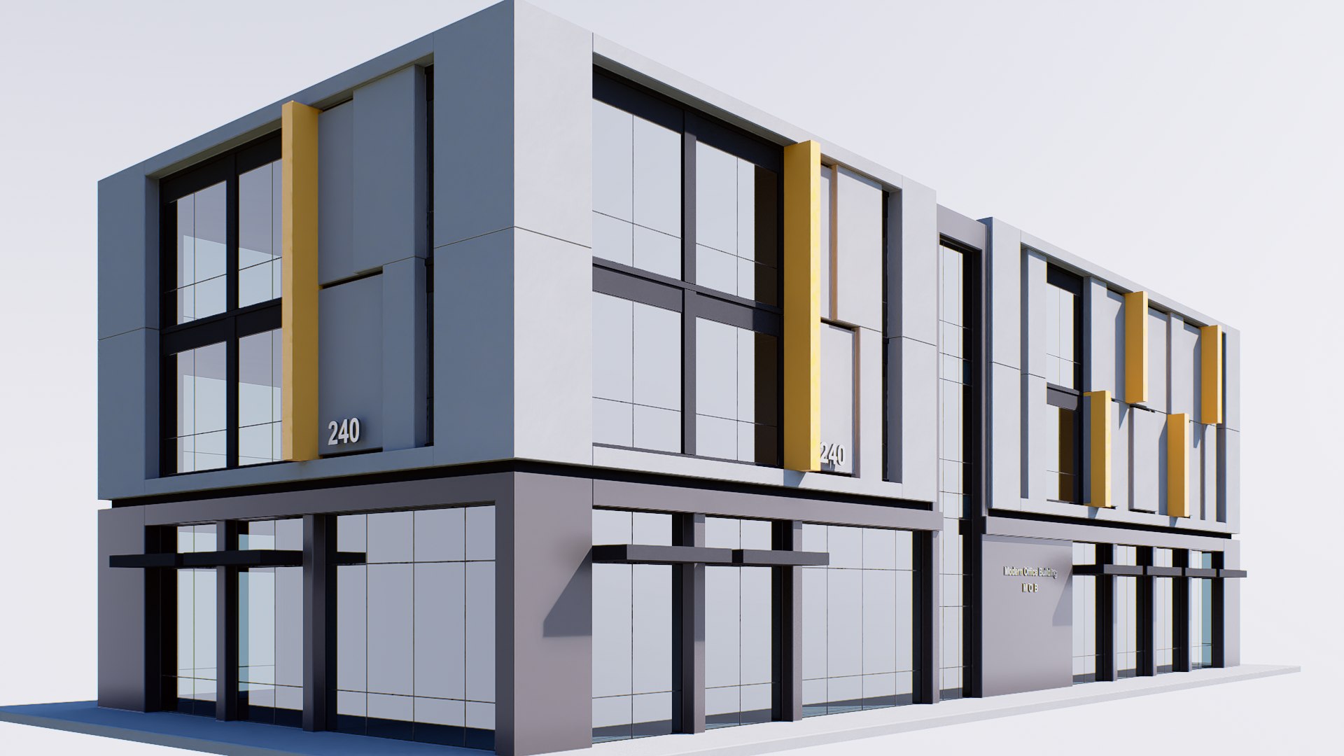 3D Commercial Building Model - TurboSquid 2312740