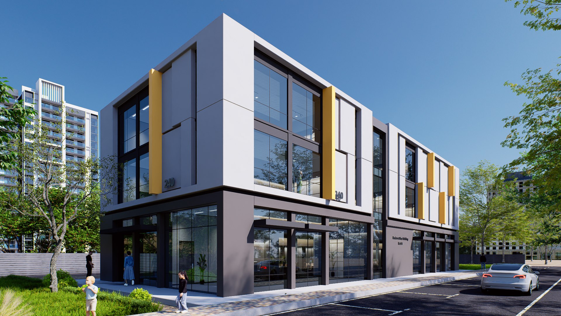 3D Commercial Building Model - TurboSquid 2312740