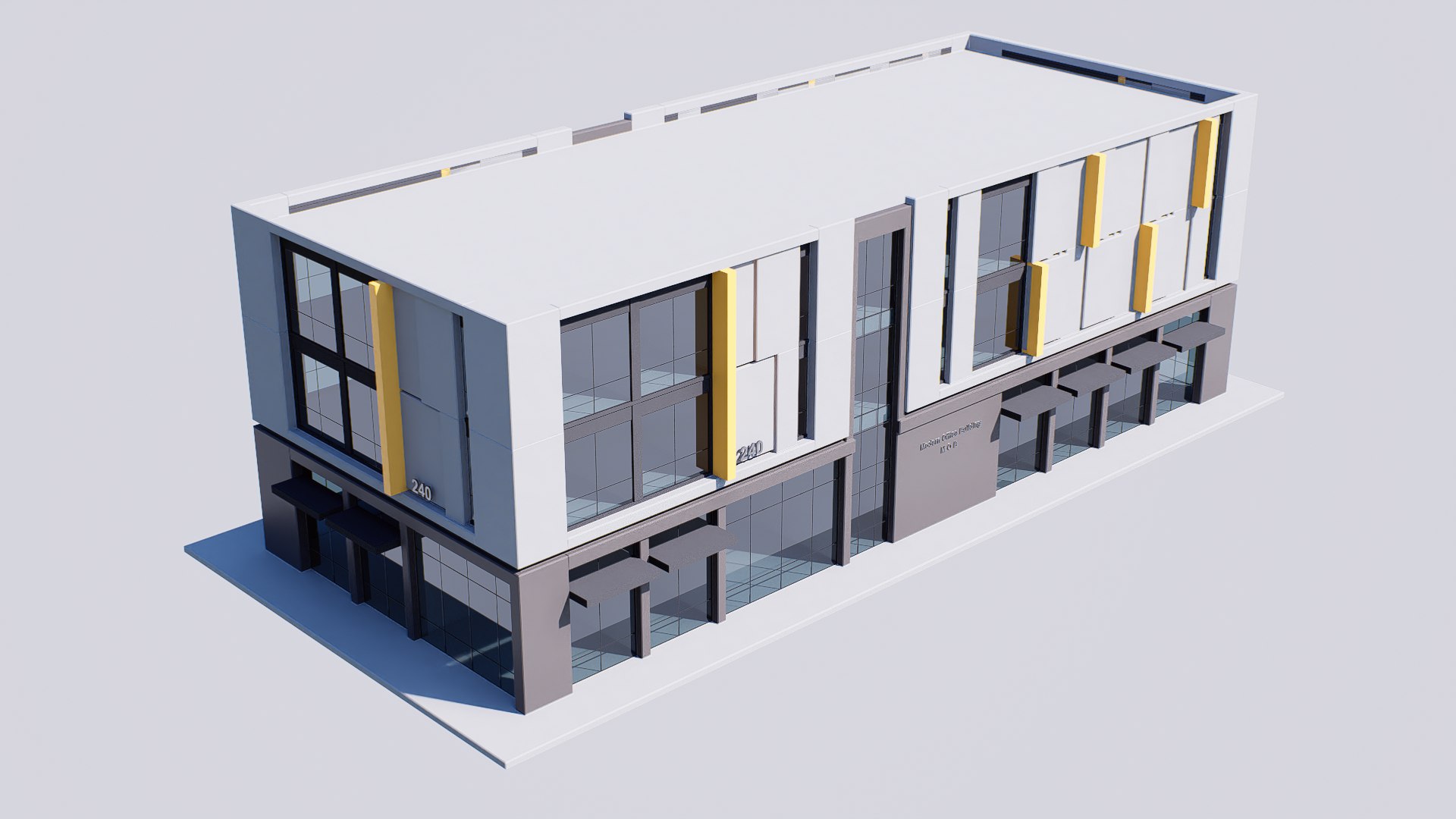3D Commercial Building Model - TurboSquid 2312740