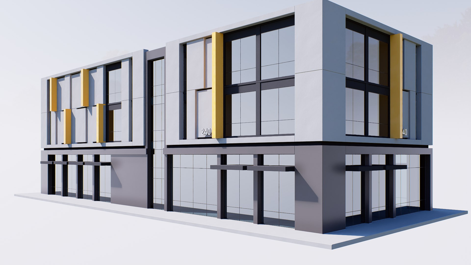 3D Commercial Building Model - TurboSquid 2312740