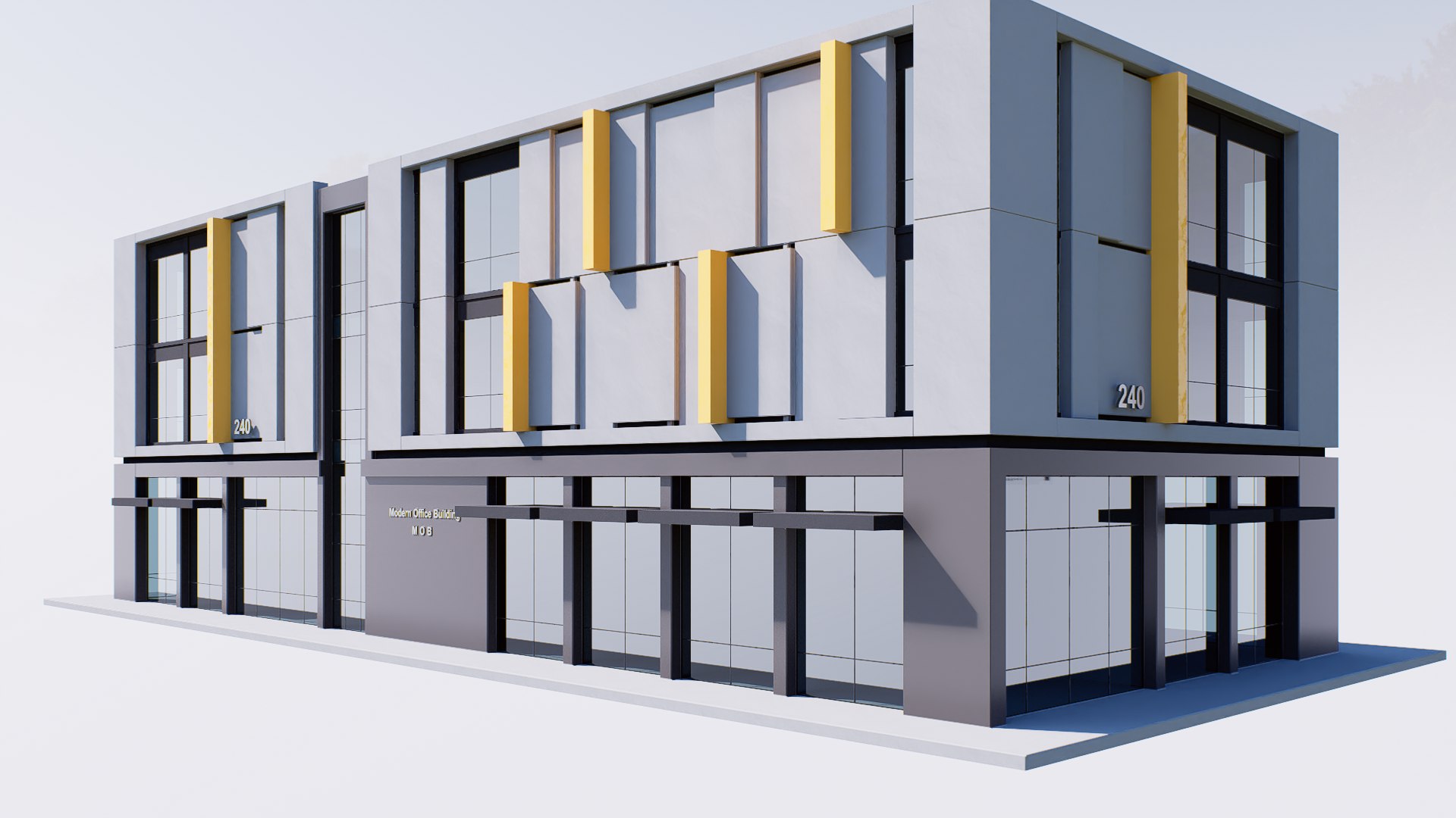 3D Commercial Building Model - TurboSquid 2312740
