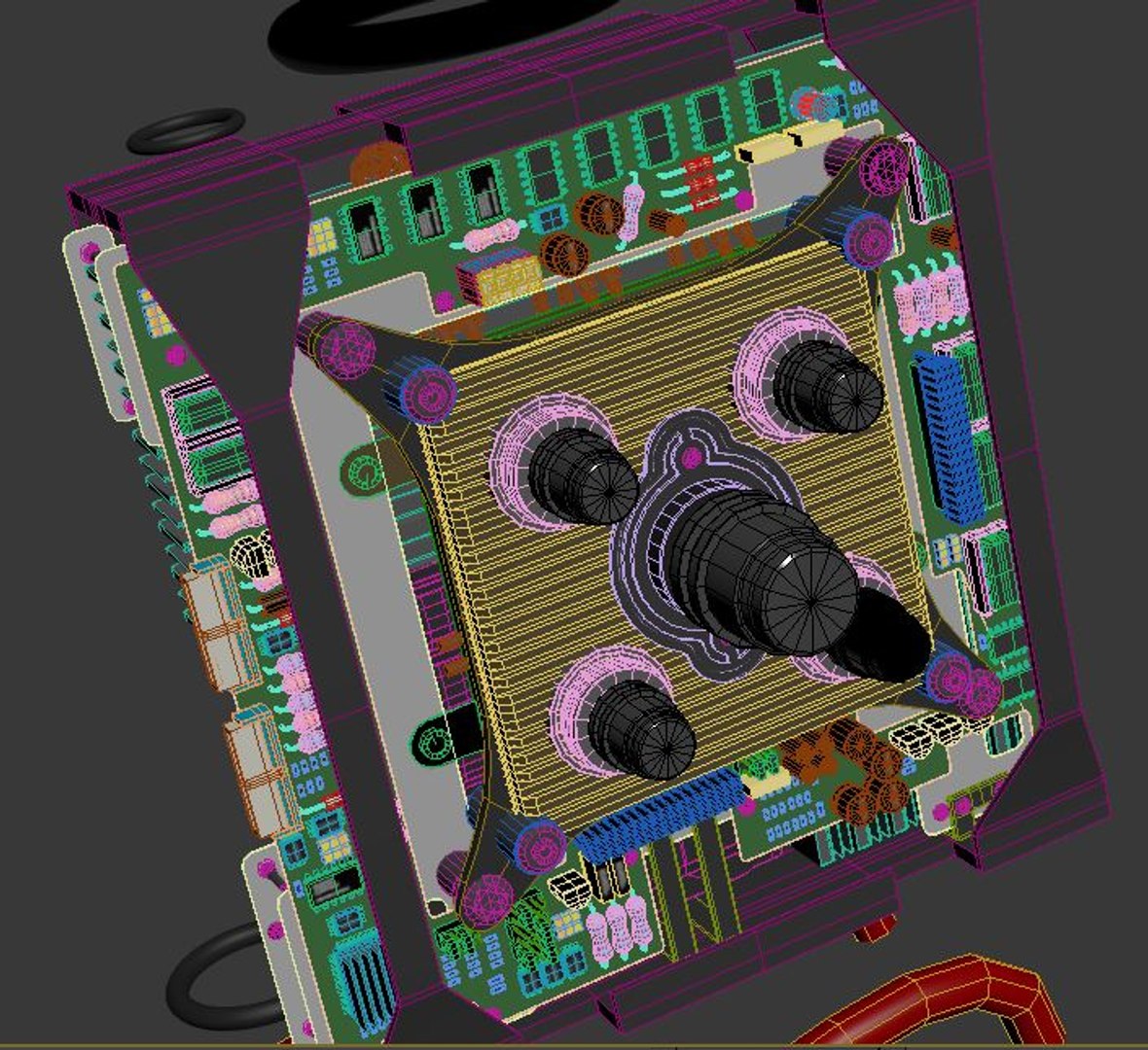 3d Cpu Environment Circuit Board