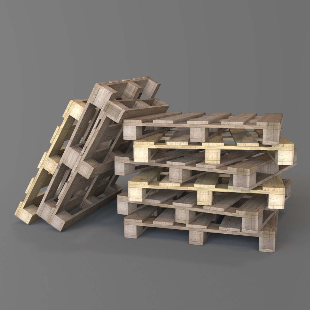 wooden pallet wood 3d model