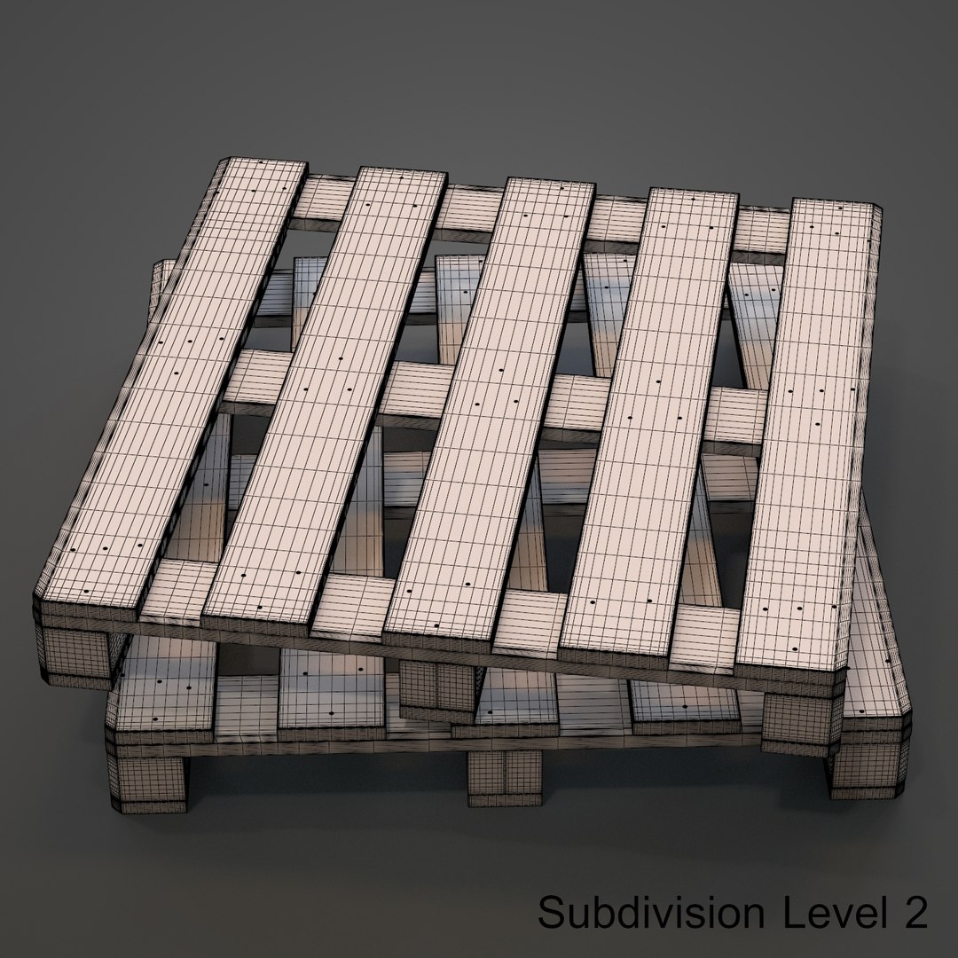 wooden pallet wood 3d model