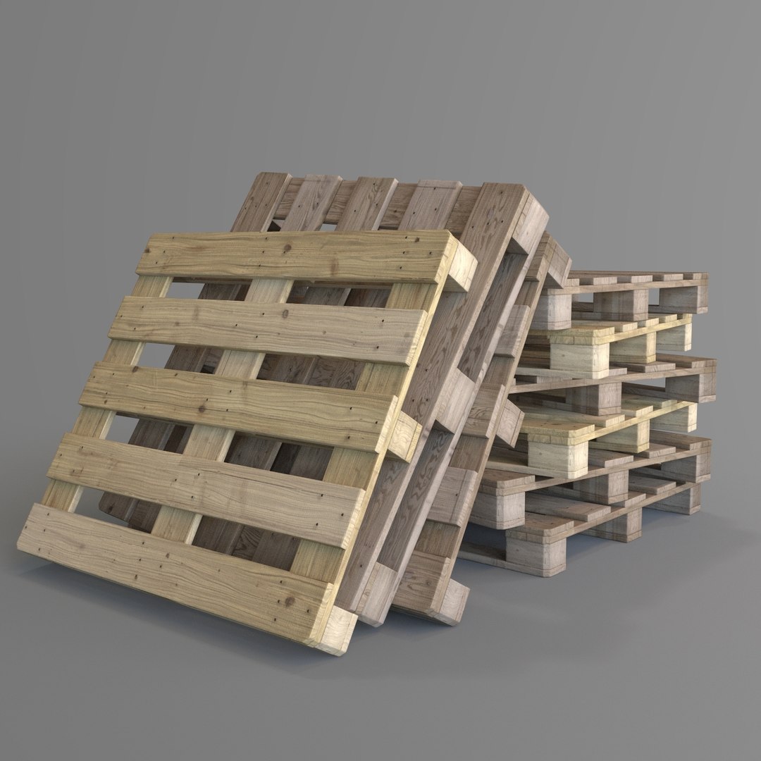 wooden pallet wood 3d model