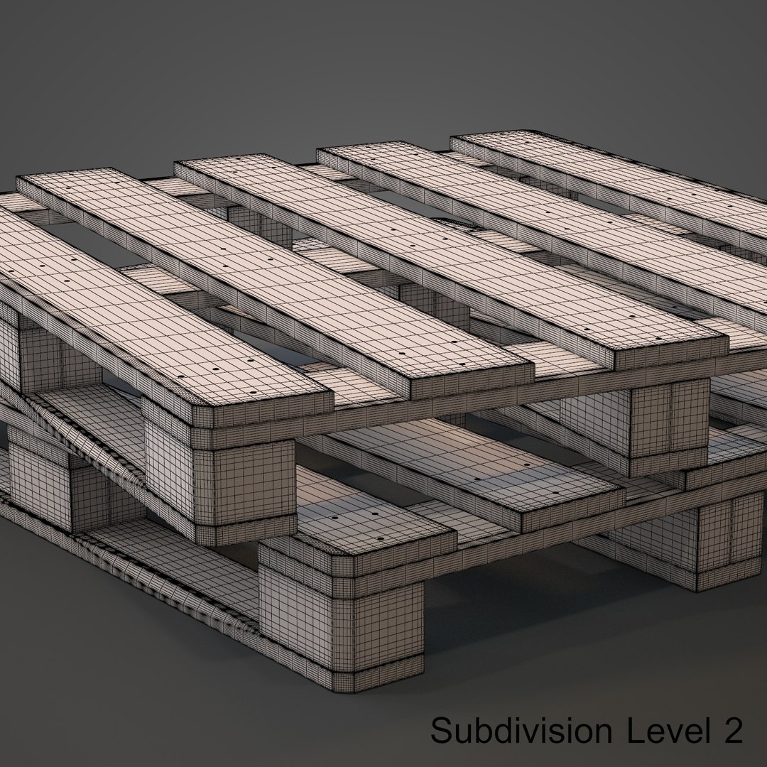 wooden pallet wood 3d model
