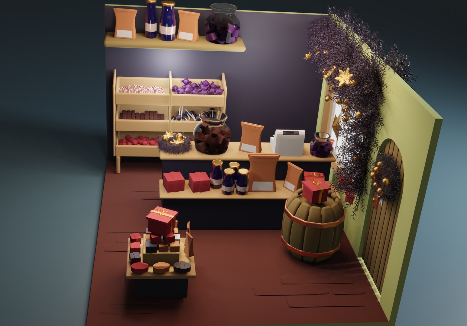 Christmas Gift Shop 3D Model - TurboSquid 1670182