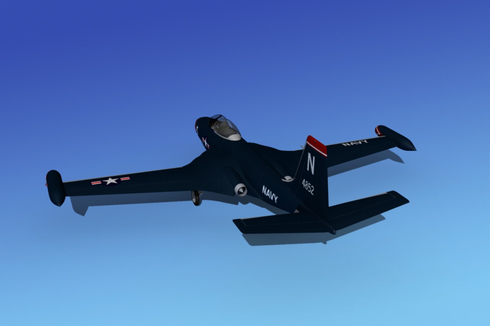 Cockpit F2h Banshee Jet Fighter 3d 3ds