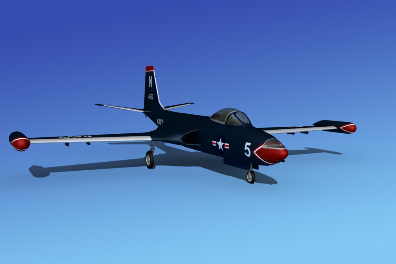 Cockpit F2h Banshee Jet Fighter 3d 3ds