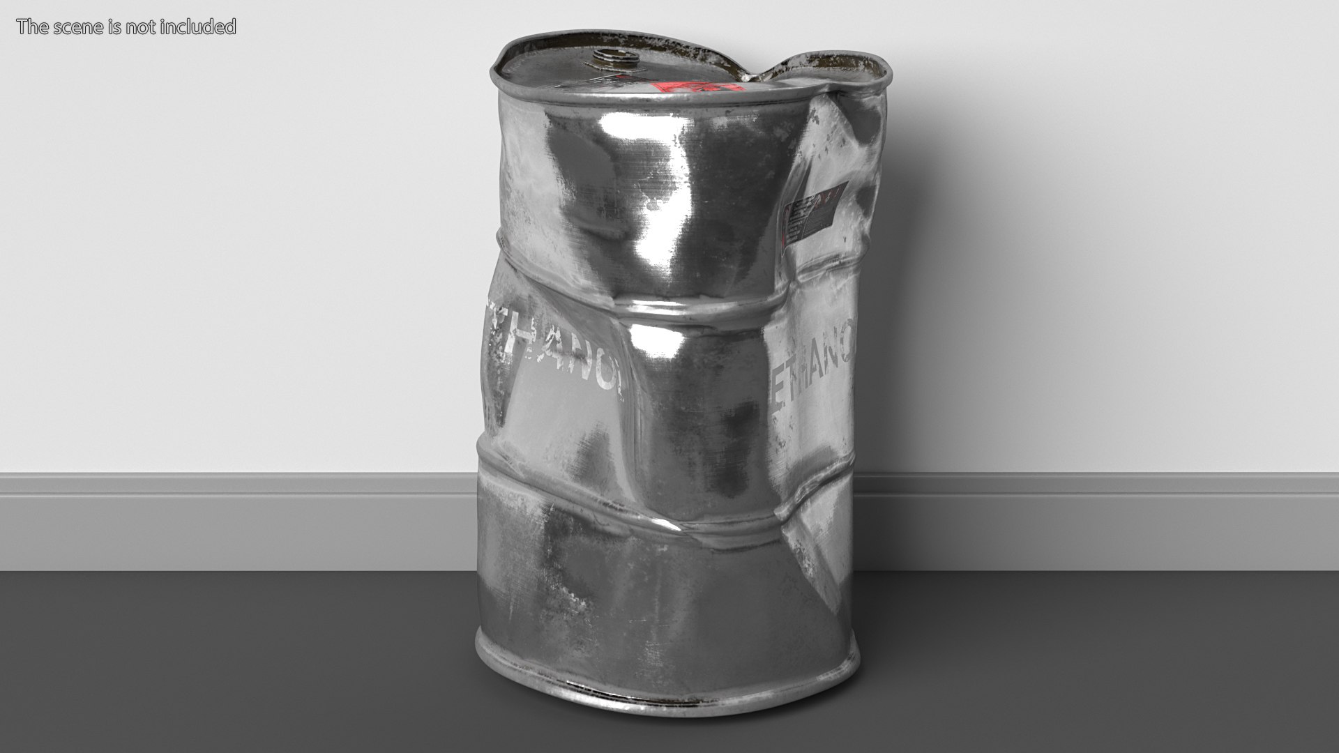 3D damaged ethanol metal barrel - TurboSquid 1702741