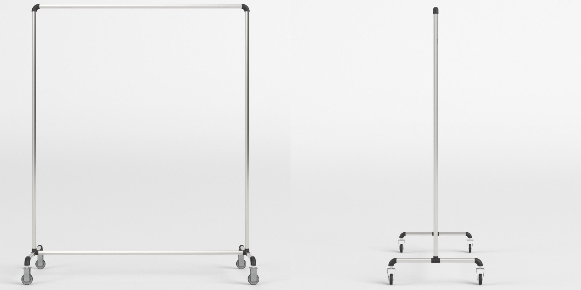 Single Bar Clothing Rack 3D Model - TurboSquid 1571683