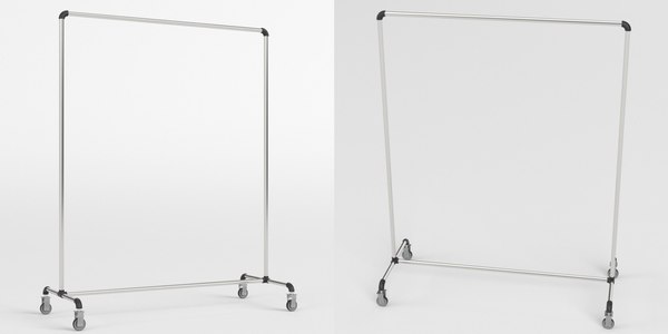 Single bar clothing rack 3D model - TurboSquid 1571683