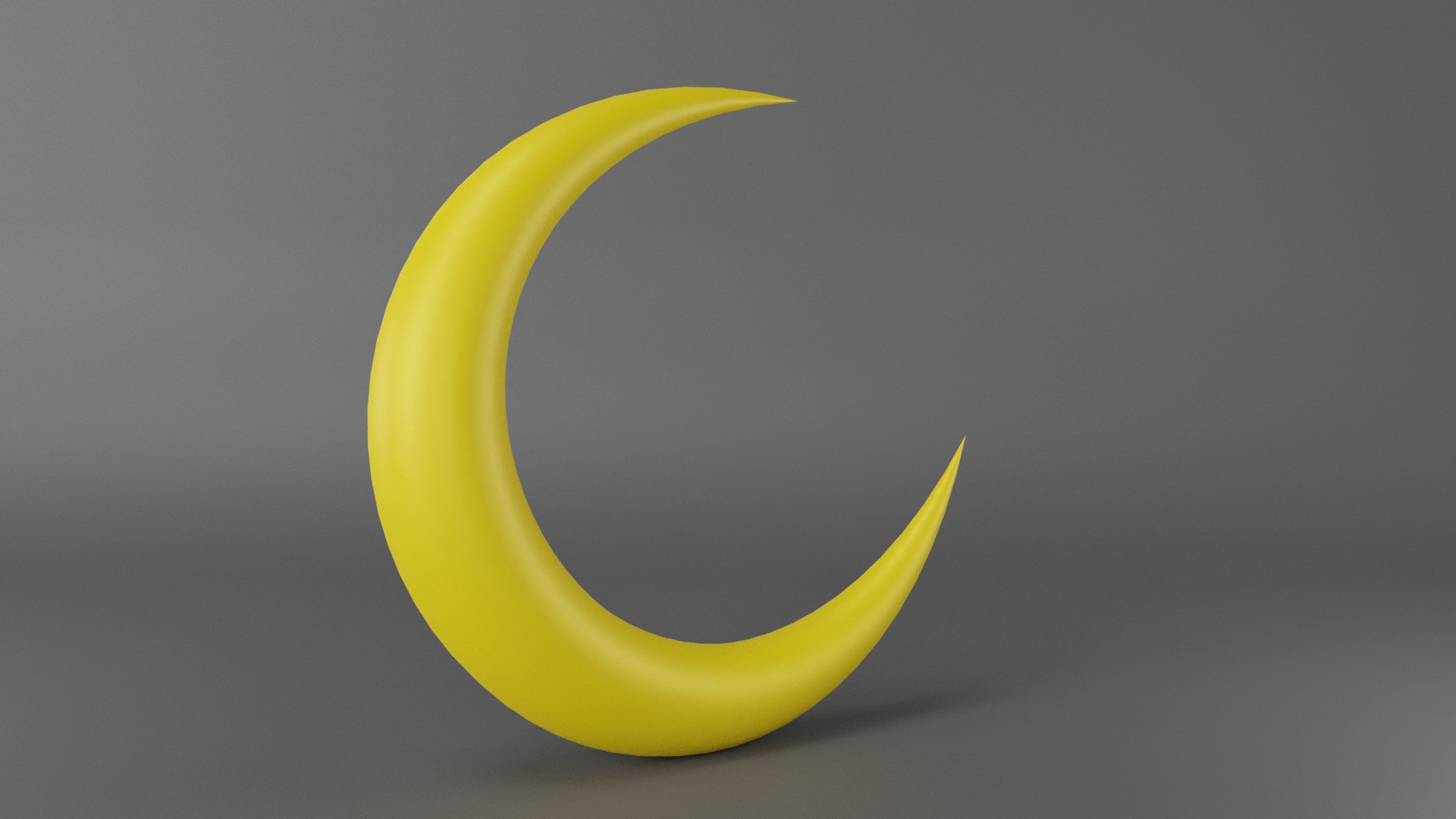 Gold Crescent Moon Model - TurboSquid 2124822
