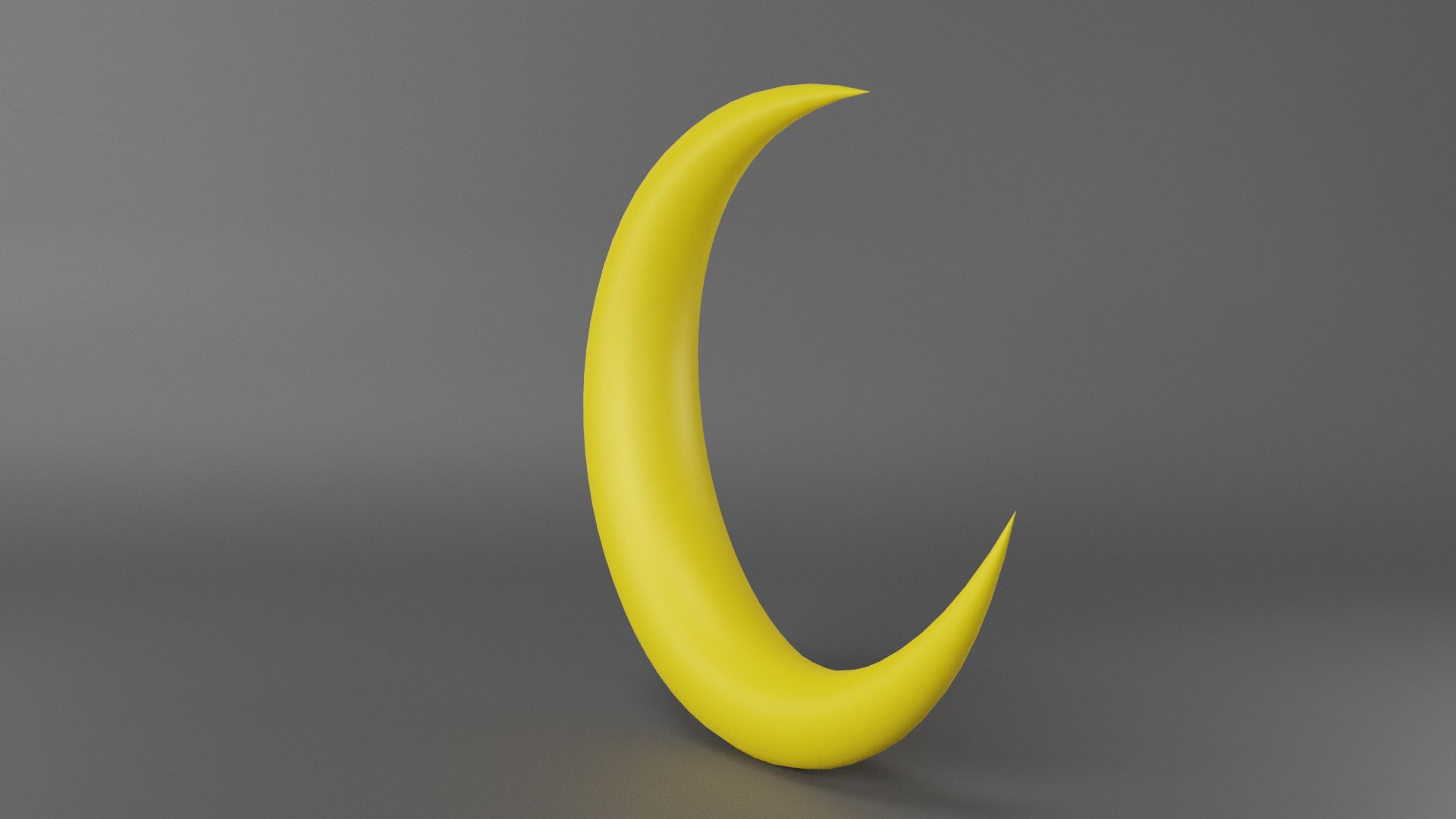 Gold Crescent Moon Model - TurboSquid 2124822