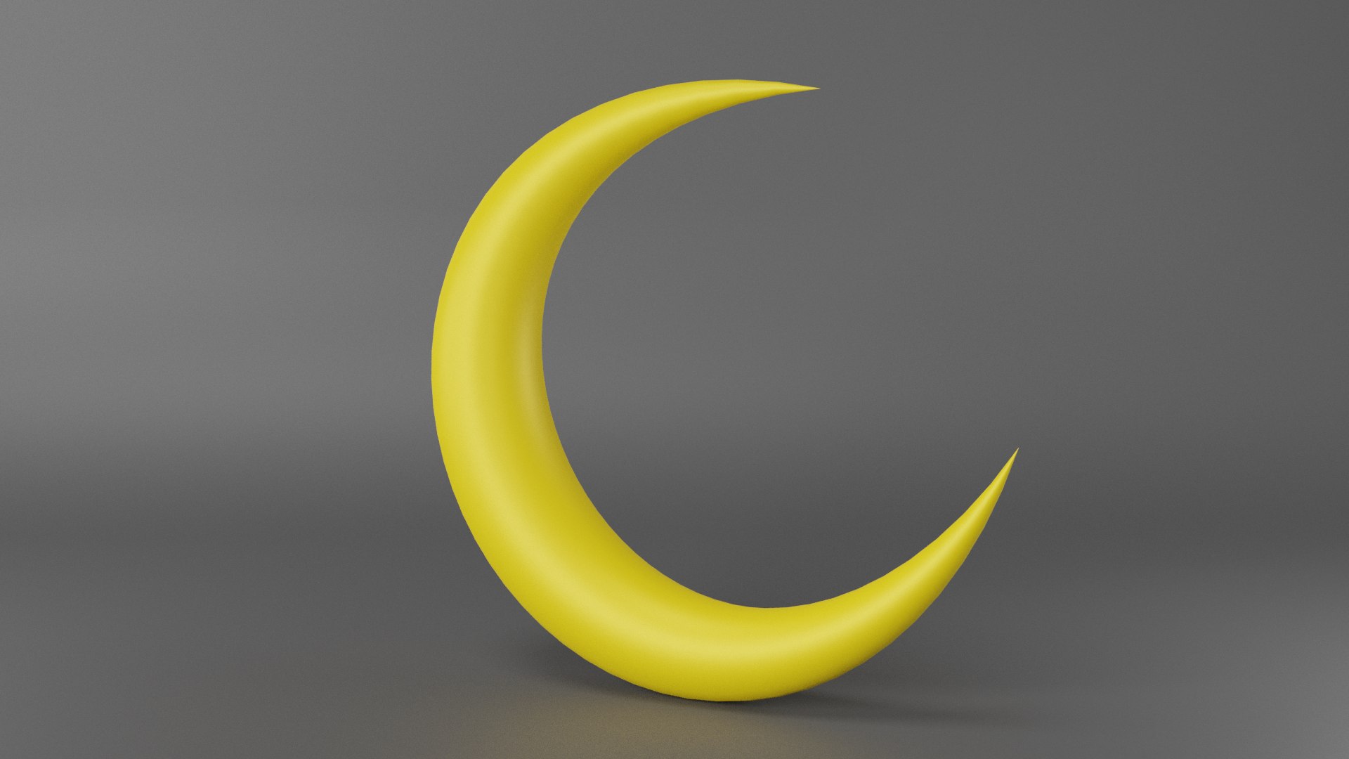 Gold Crescent Moon Model - TurboSquid 2124822