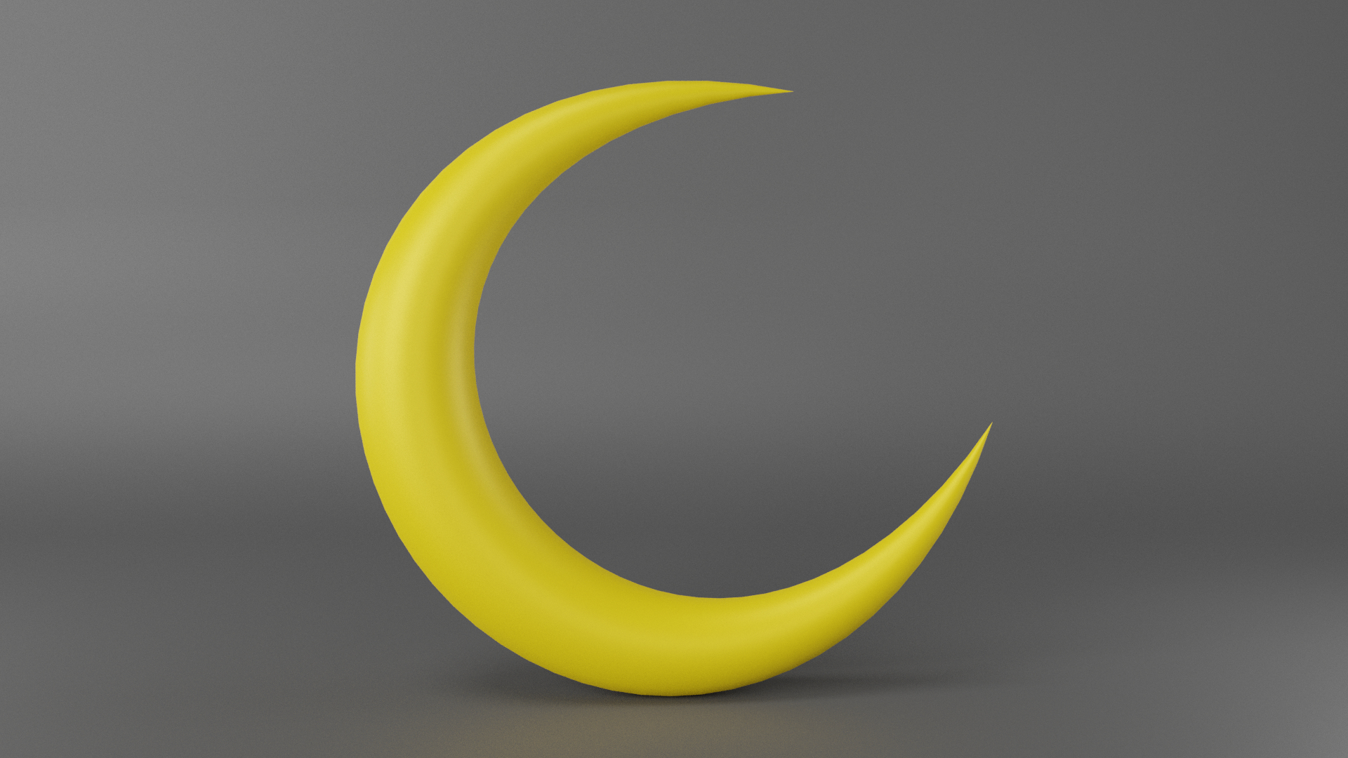Gold Crescent Moon Model - TurboSquid 2124822