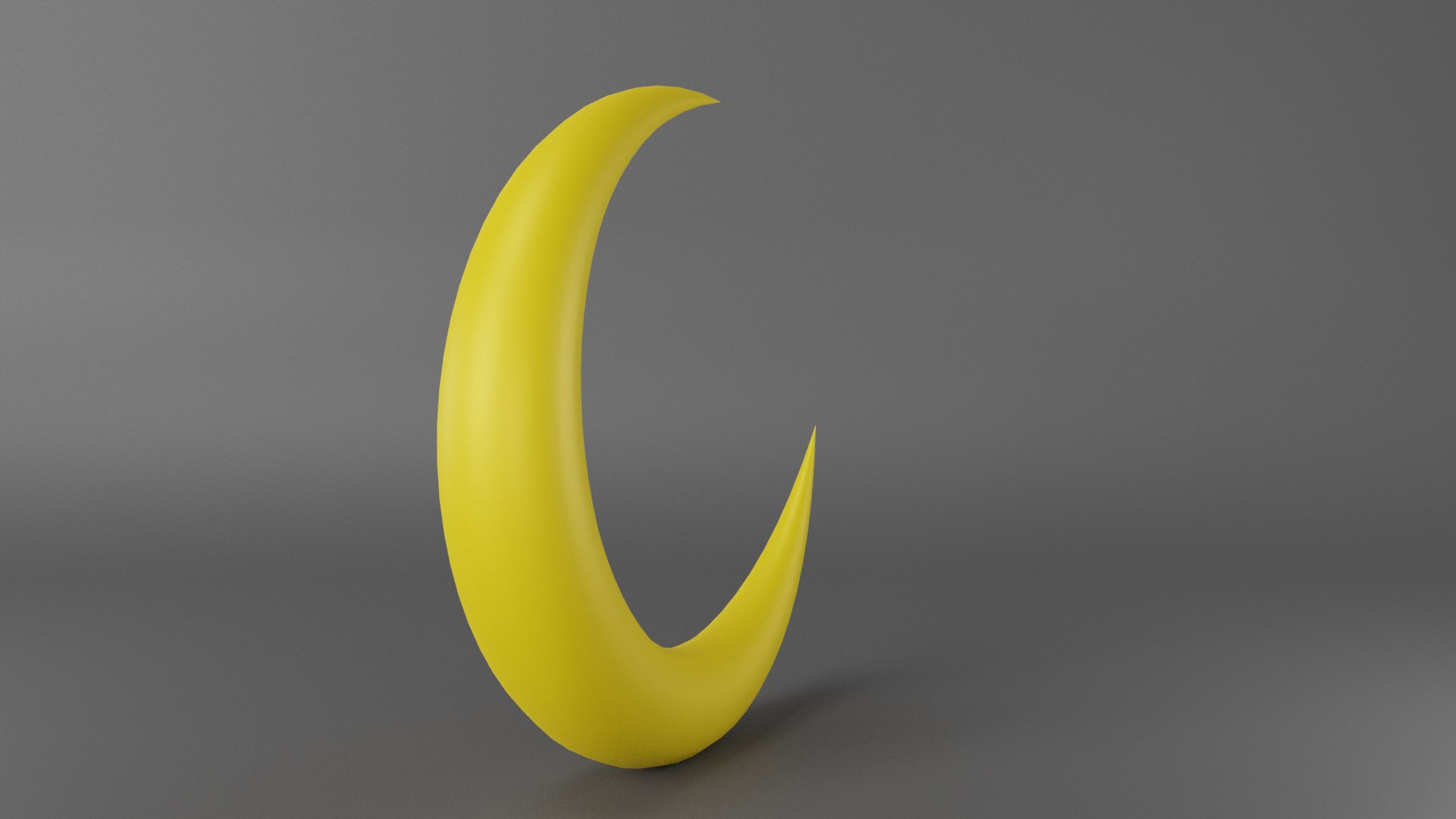 Gold Crescent Moon Model - TurboSquid 2124822