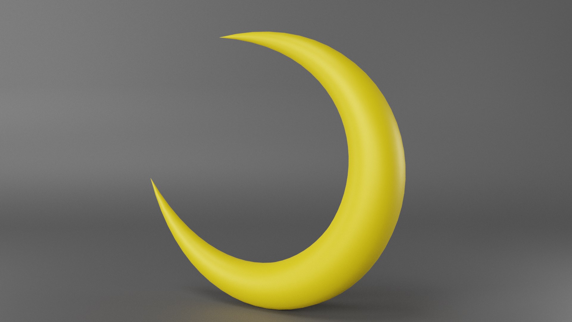 Gold Crescent Moon Model - TurboSquid 2124822