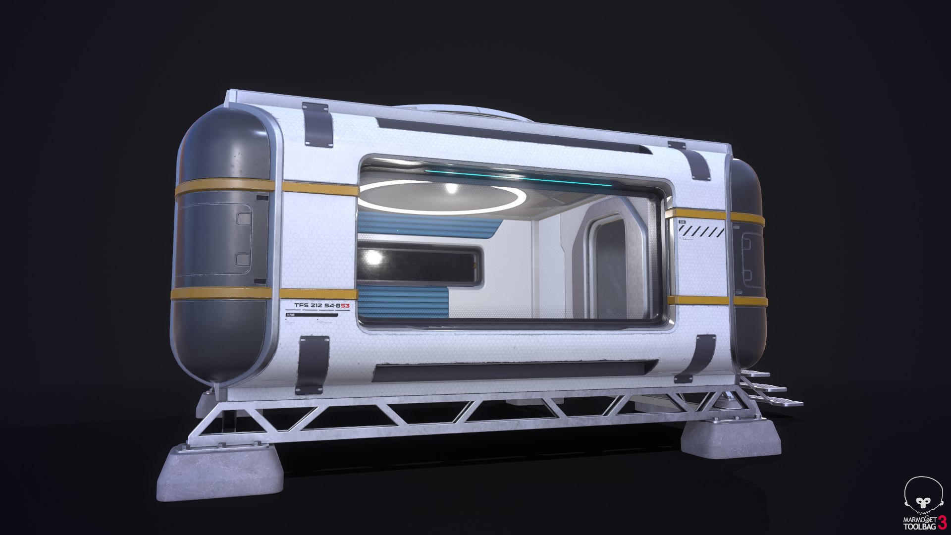 Sci-fi Modular Building Interior 3D - TurboSquid 1444621