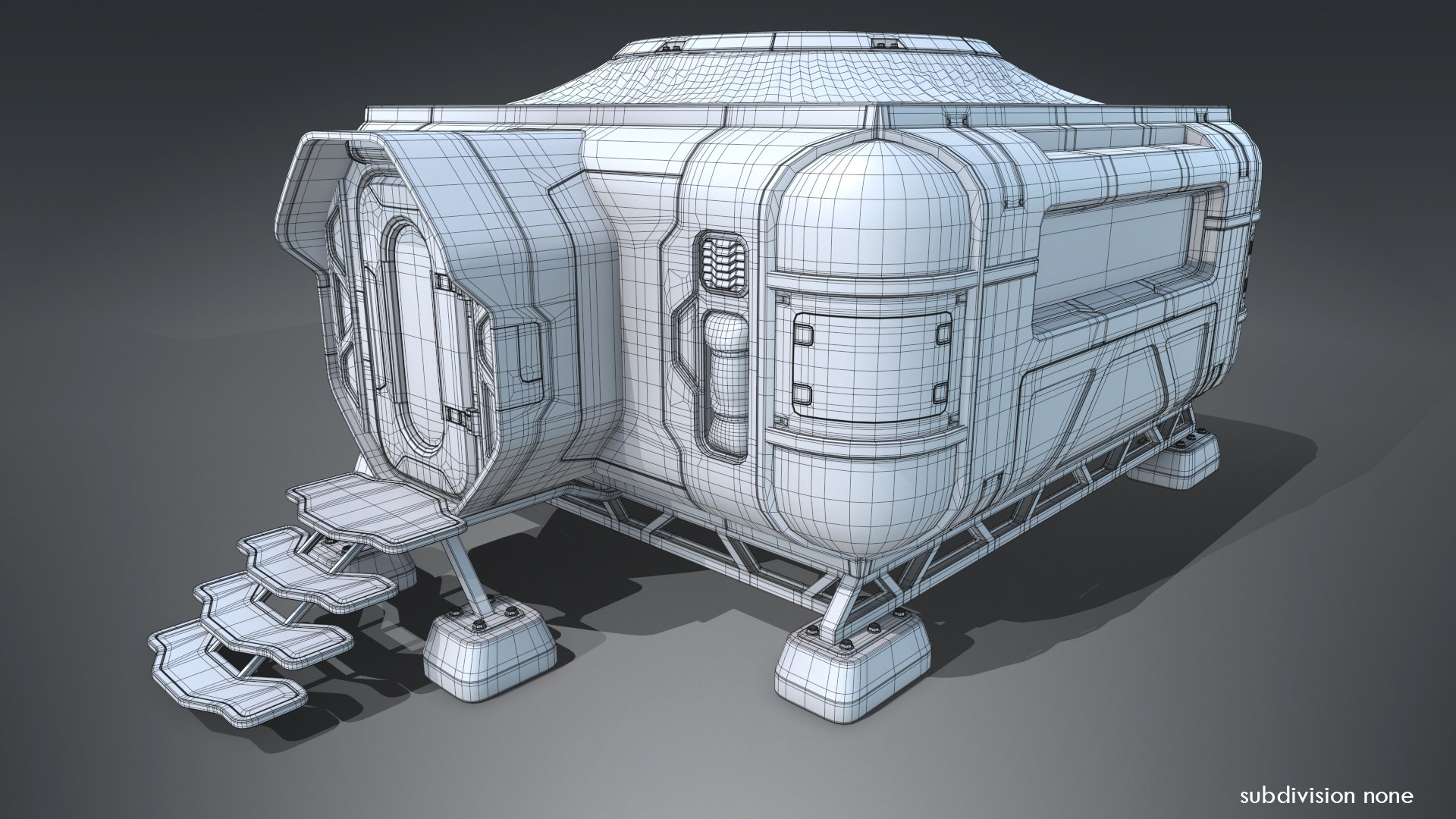 Sci-fi modular building interior 3D - TurboSquid 1444621
