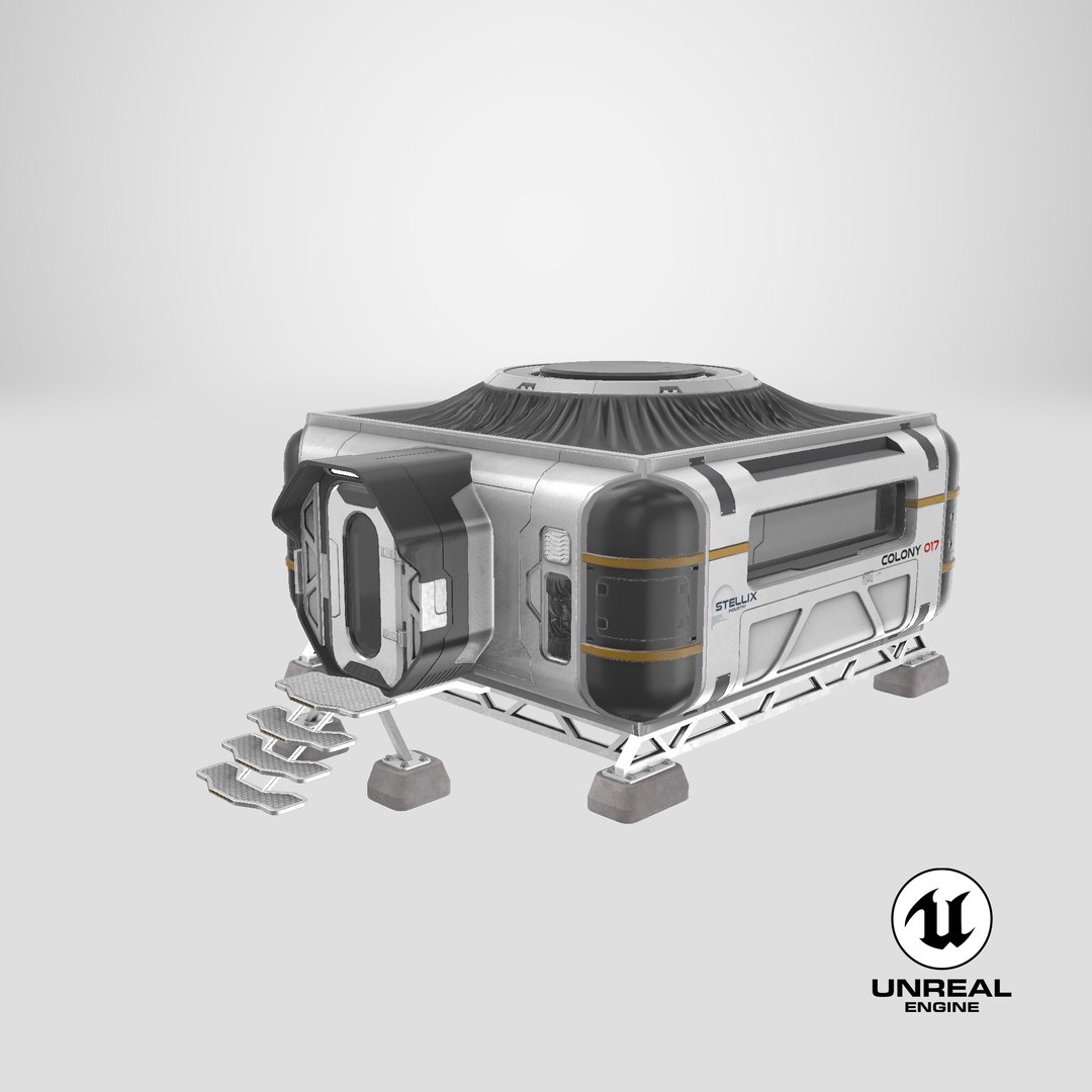 Sci-fi Modular Building Interior 3D - TurboSquid 1444621